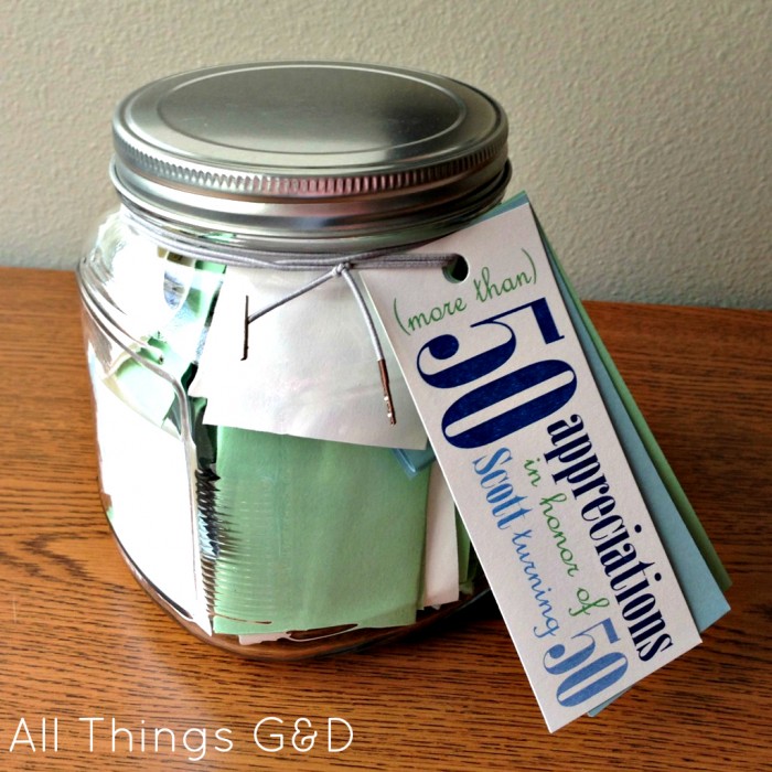 Appreciation Jar Gift Idea - All Things G&D