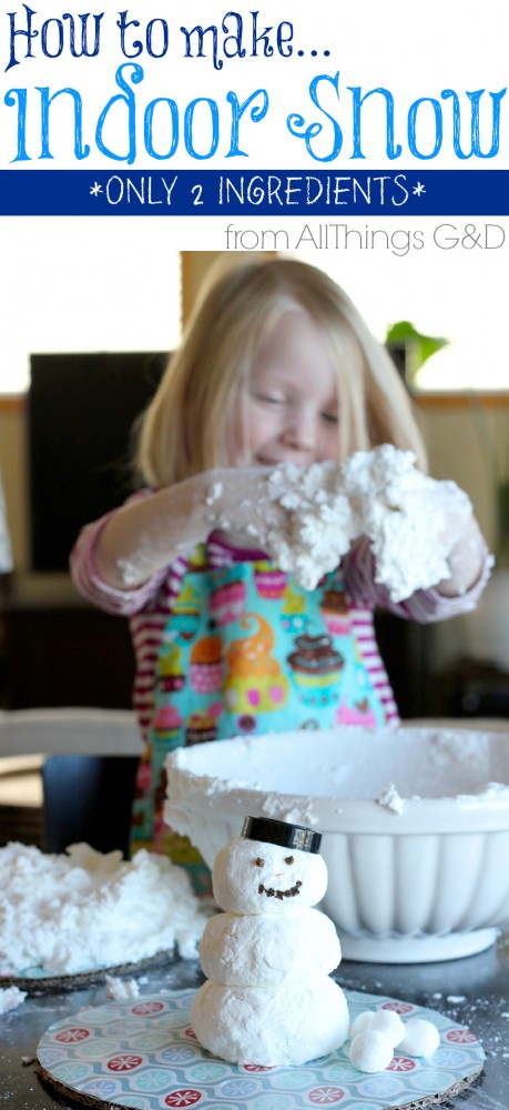 Do You Want to Build a Snowman? {How to Make Indoor Snow} - All Things G&D
