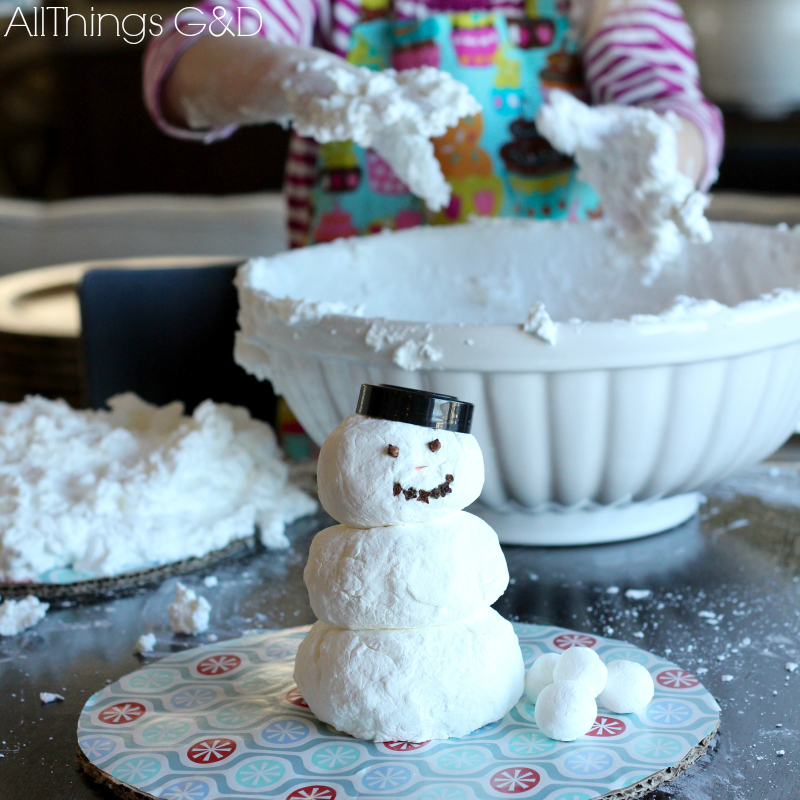 Do You Want to Build a Snowman? {How to Make Indoor Snow} - All Things G&D